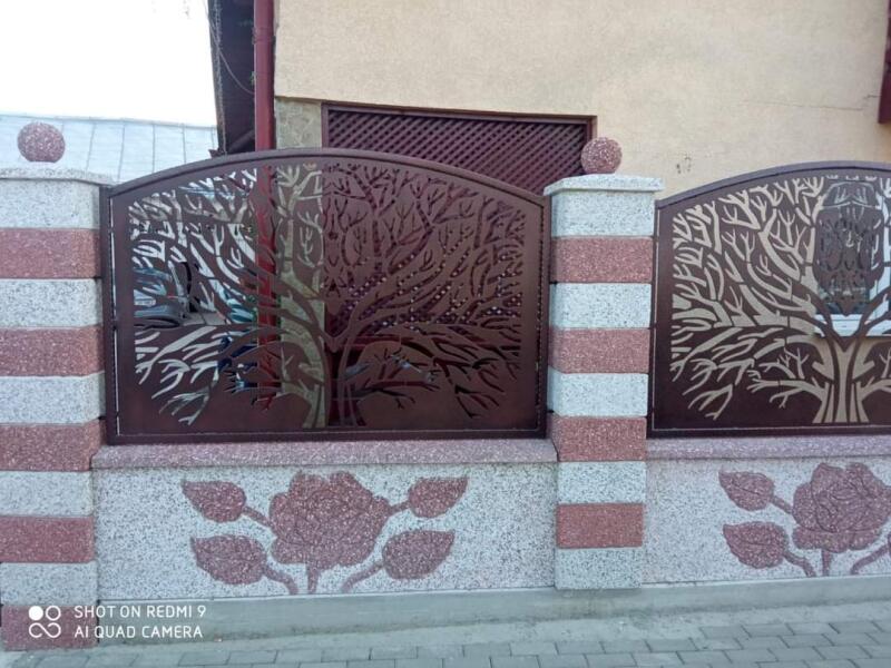 Metal-Dynamics Panou gard tabla decupata de 3mm, model copac 200x120cm ...