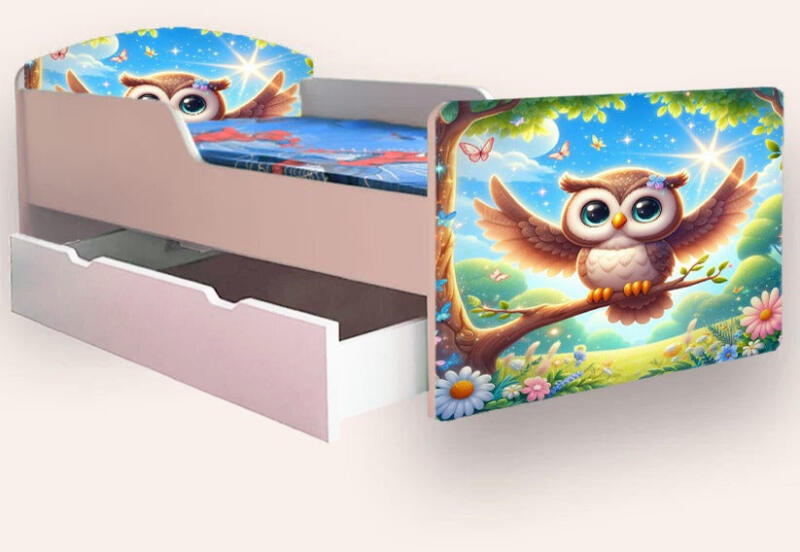 Camera Magica Pat Bufnita Mare 2-12 ani Cu sertar Cu saltea ...