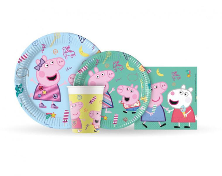 GoDan Set 20 servetele verzi cu Peppa Pig, 33 x 33 cm GD850 Servetele ...