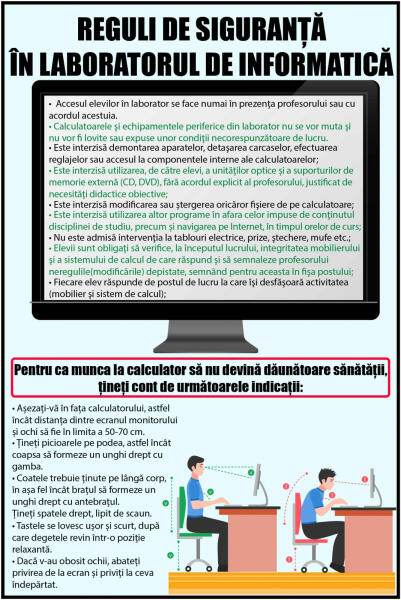 Eosette Sticker Reguli de siguranta in laboratorul de informatica ...