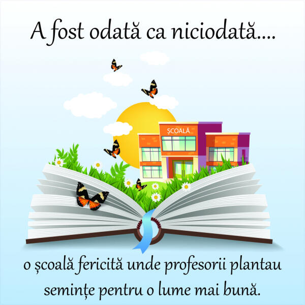 Eosette Sticker decorativ scoala, A fost odata o scoala fericita ...
