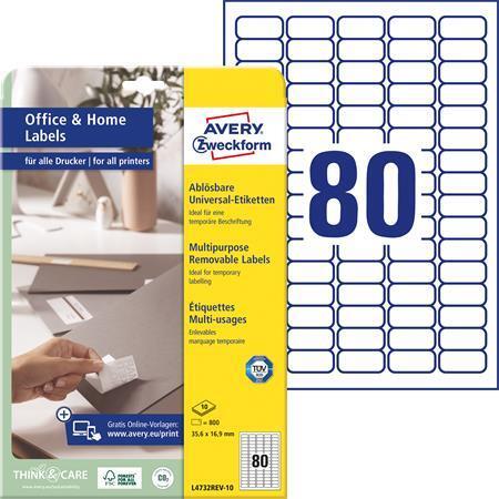 Vásárlás: Avery-Zweckform Etikett, univerzális, eltávolítható, 35, 6x16 ...