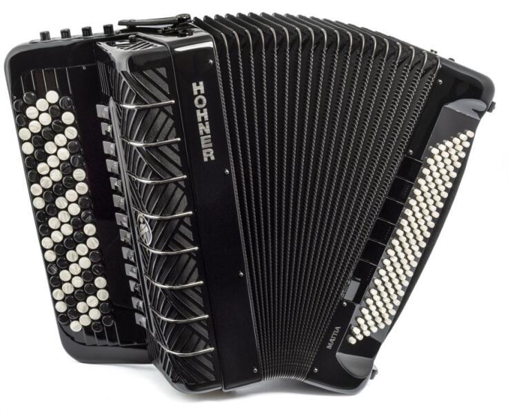 Hohner Mattia IV 120 CR Acordeon cu butoane Gun Black (A3690) (Acordeon ...