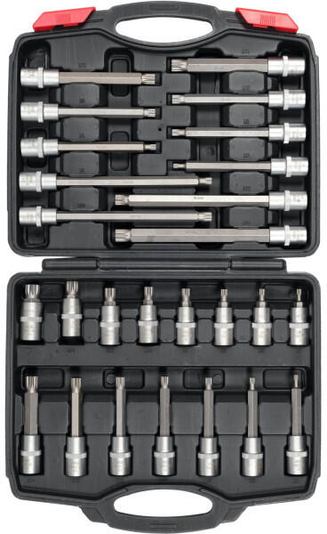 TOYA Set de chei tubulare cu bit 26 buc 1/2" Spline (YT-77542) (Cheie ...