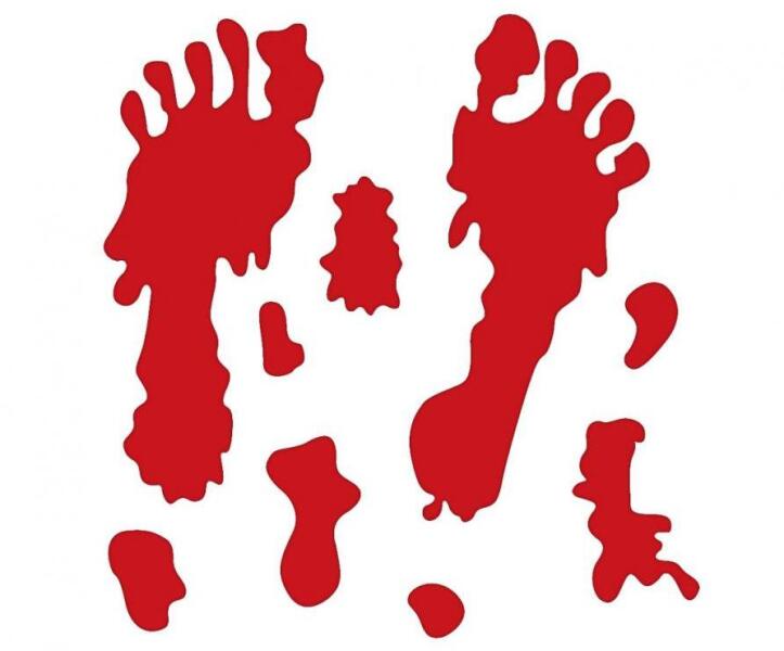 Vásárlás: Halloween véres lábnyom Bloody zselés ablak matrica szett ...