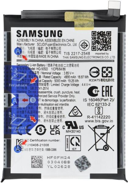 Samsung Akkumulátor Gyári ServicePack HQ-50SD Samsung Galaxy A14 4G ...
