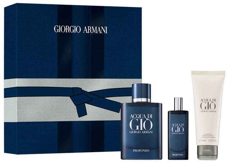 Set cadou Giorgio Armani Acqua Di Gio Profondo 75ml. 15ml. 75sg Apa de ...