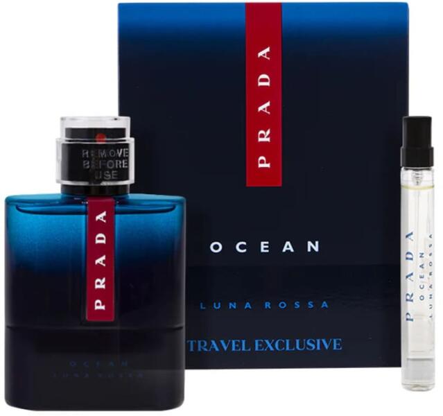Set cadou Prada Luna Rossa Ocean 100ml + 10ml, Apa de Parfum (Pachete ...