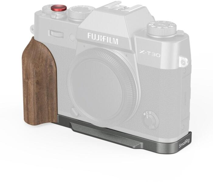 SmallRig L-Shaped Mount Plate with Wooden Handle for FUJIFILM X-T30/X ...