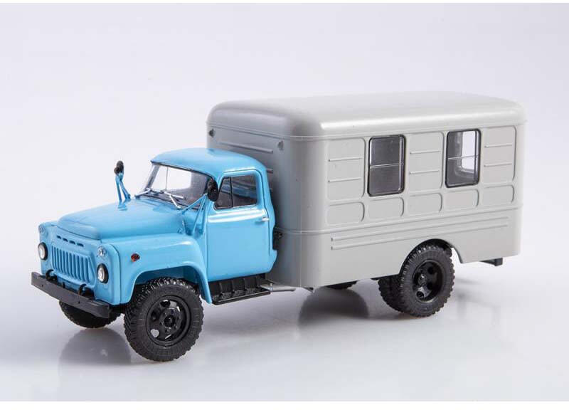 Avto istoria LUAZ-37031 (GAZ-52) Shop on truck /blue-gray/ 1: 43 ...