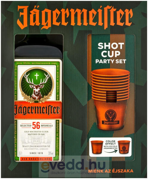 Vásárlás: Jagermaister 0, 7L Party Set 35% (DRS)* Likőr árak ...