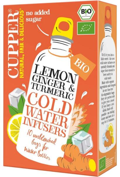 Vásárlás: Cupper Lemon Ginger & Turmeric Cold Water Infusers tea, Eco ...