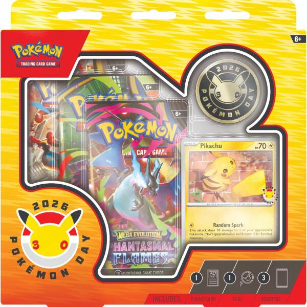 Pokémon Set 3 pachete booster de carti, Pokemon TCG, Pokemon Day 2026 ...