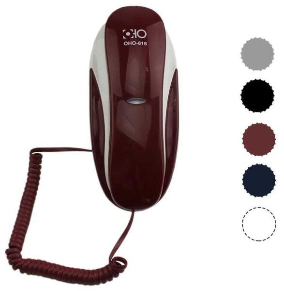 OHO Telefon fix cu fir, taste mari iluminate, functie reapelare, fixare ...
