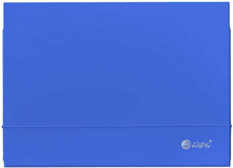 Mapa din carton cu elastic, 700 g/mp, WILLGO albastru (Mapa pentru ...