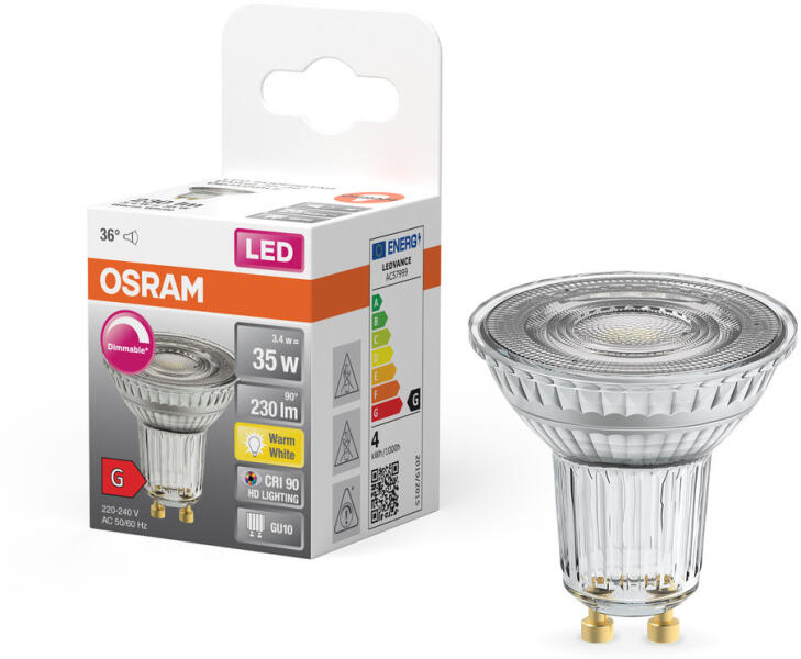 Vásárlás: OSRAM LED izzó PAR16 reflektor GU10 3.4W = 35W 230lm 2700K ...