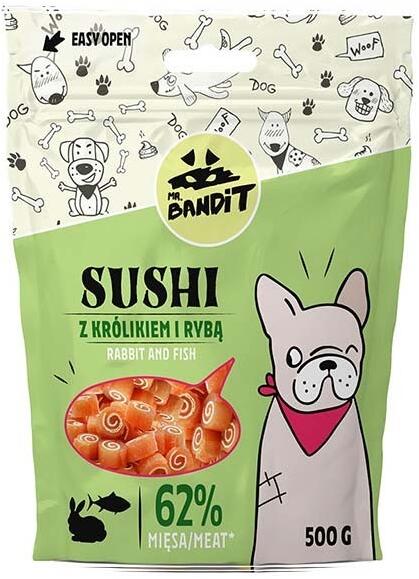 Vásárlás: Mr. Bandit SUSHI nyúllal és hallal - kutyasnack - 500 g ...