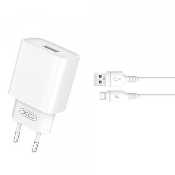 XO Incarcator Retea Cu Cablu USB-C XO Design CE02D, 18W, 3A, 1 x USB-A ...