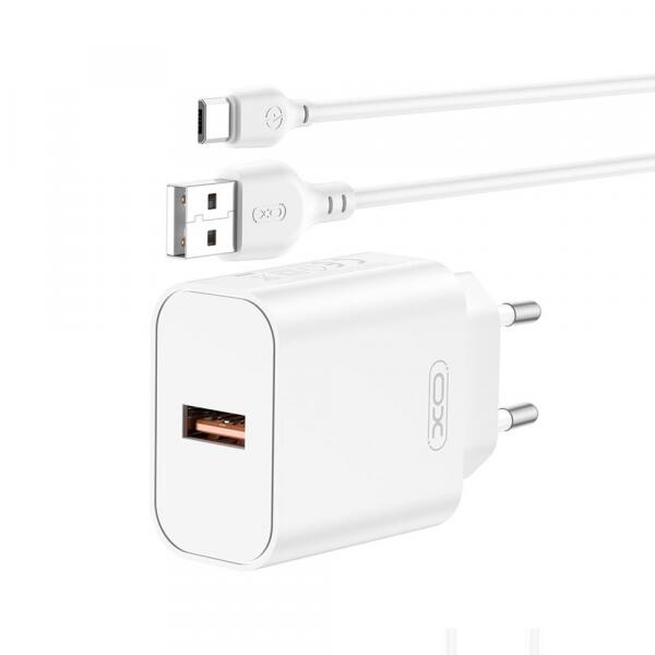 XO Incarcator Retea Cu Cablu USB-C XO Design CE33, 18W, 3A, 1 x USB-A ...