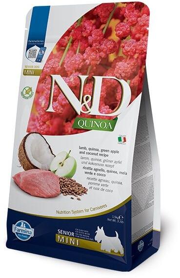 Vásárlás: N&D Quinoa Senior Mini lamb, green apple & coconut 5 kg ...