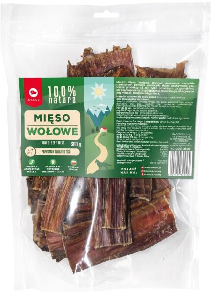 Maced 100% Nature Beef 500 G (Recompensa pentru caini) - Preturi