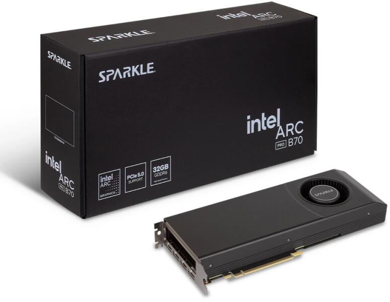 Sparkle Arc B70 Pro 32GB GDDR6 (SPB70W-32G) Placa video Preturi ...