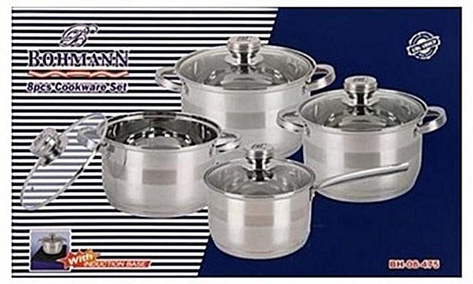 BOHMANN Set oale din inox piese (08-475) (Vas, tigaie) - Preturi BOHMANN Set oale din inox piese (08-475) (Vas, tigaie) - Preturi
