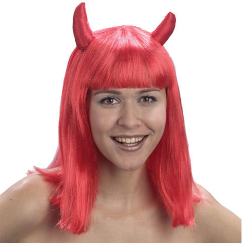 Vásárlás: UNIKATOY Ördög paróka, vörös - univerzális méret Paróka árak ...