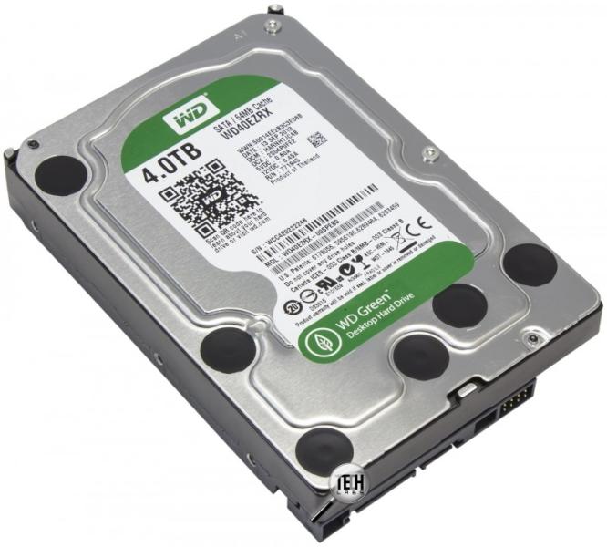Western Digital Green 3.5 4TB 5400rpm 64MB SATA3 (WD40EZRX) Вътрешен ...