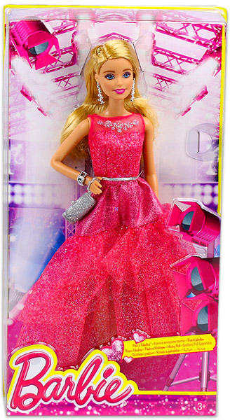 Mattel Pink & Fabulous - Barbie in rochie de seara roz stralucitor ...
