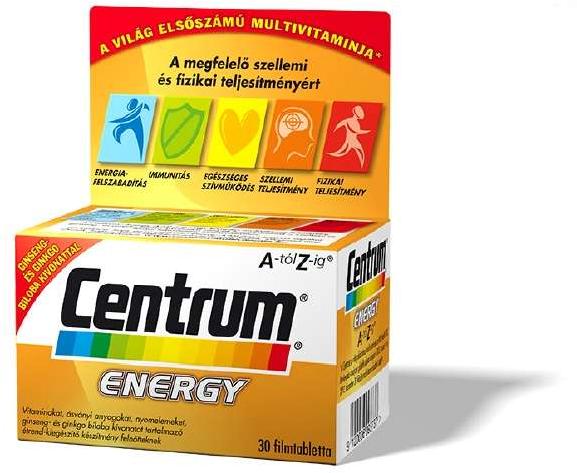 Vásárlás: Centrum A-tól Z-ig Energy tabletta 30db Táplálékkiegészítő ...