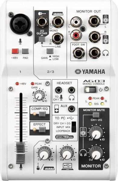 Yamaha AG03 MKII White (Mixer audio, DJ) - Preturi