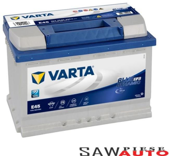 VARTA Blue Dynamic EFB 70Ah 650A (Acumulator auto) - Preturi