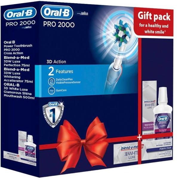 Oral-B PRO 2000 Cross Action + Blend-a-Med 3DW Luxe Perfection+Blend-a ...