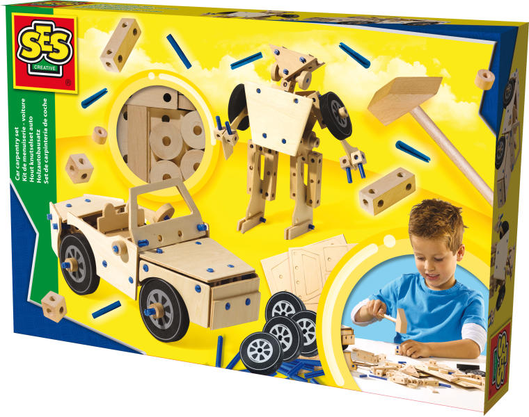 SES Creative Set de constructie din lemn - diverse modele (HOE04228 ...