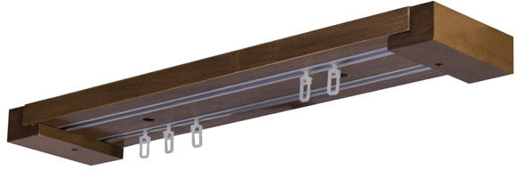 Domino Decor Galerie pentru perdea și draperie Travetto Double din lemn ...