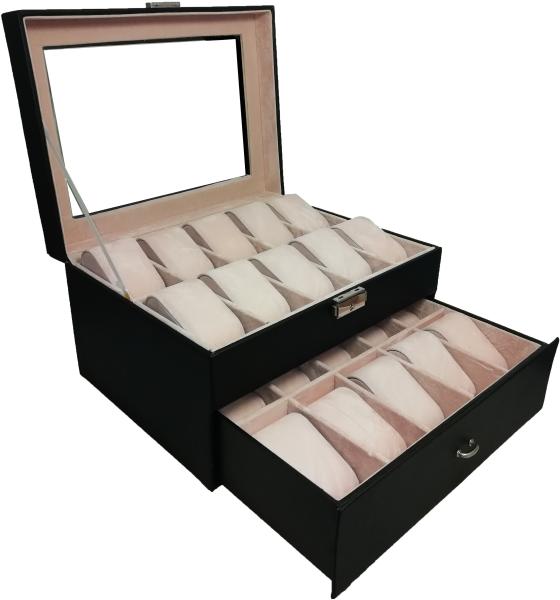 Cutie depozitare 20 ceasuri piele ecologica (WZ2529) (Rotator de ceas ...