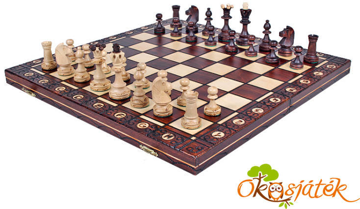 Vásárlás: Sunrise Klasszikus fa sakk készlet 42x42cm - Brown Senator ...