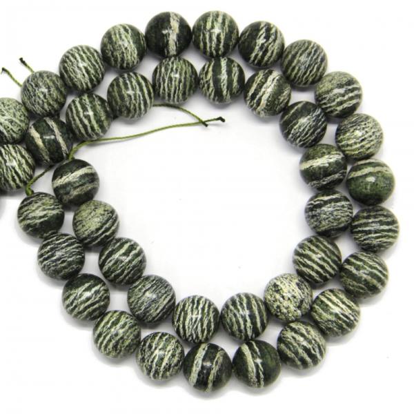 Jasp Zebra Verde Rotund 15 mm Margele Pietre Semipretioase (Perle ...
