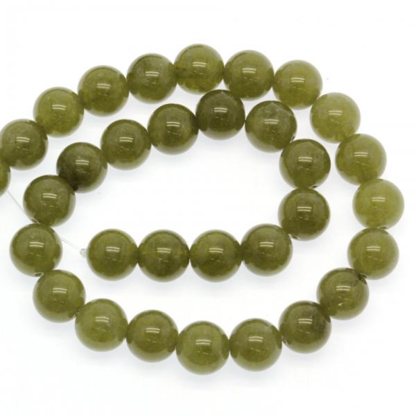 Margele Bijuterii Cuart Verde Rotund 12 mm (Perle, pietre minerale ...