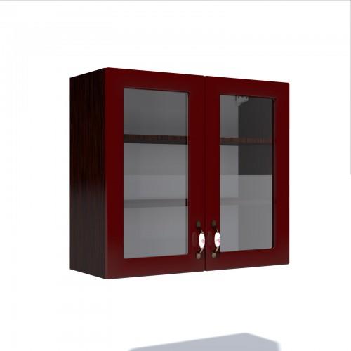 Spectral Mobila Corp superior vitrina 80 cu 2 usi Zebra MDF rosu simplu ...