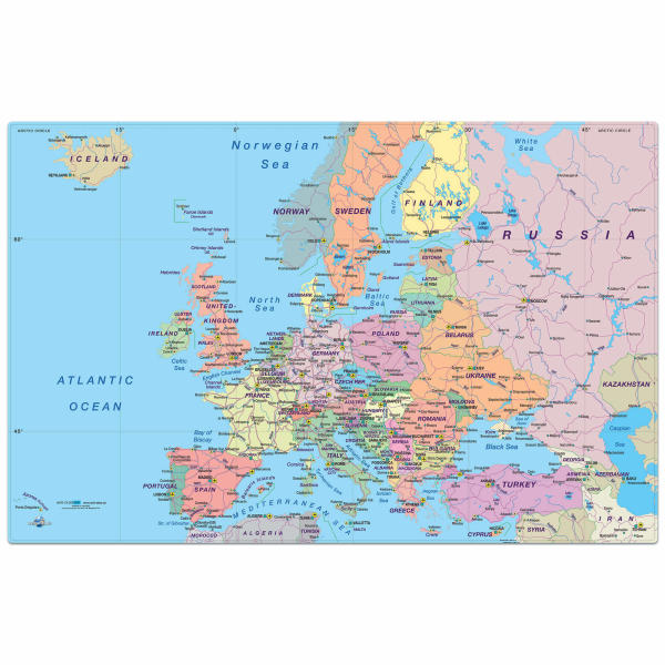 P Mapa birou 40 x 60 cm PP KARTON Harta Europei (Dosar, biblioraft ...