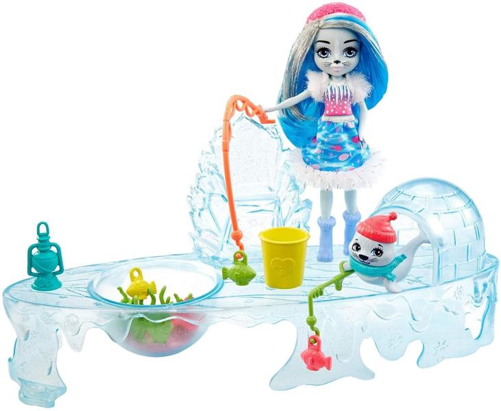 Vásárlás: Mattel Enchantimals - Snowy Valley - Jeges horgászat - Sashay ...