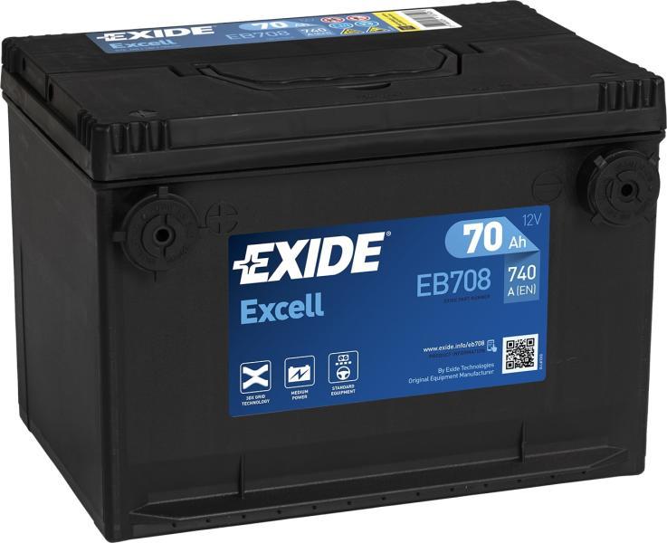 Exide Excell 70Ah 740A (Acumulator auto) - Preturi