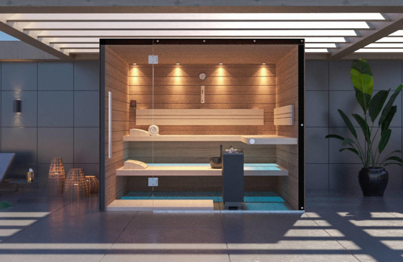 Sauna King® Sauna King Fedett Teraszra építhető Finnszauna 4-5 Főre ...