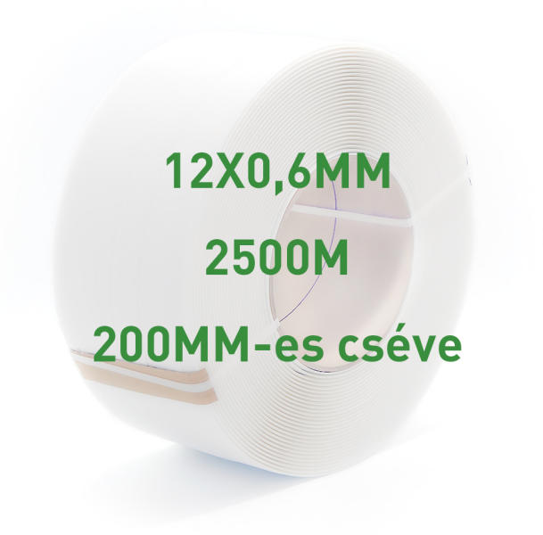 Vásárlás: Fehér PP pántolószalag; 12X0, 6MM; 2500M; 200MM-es cséve ...