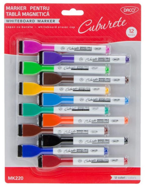 Daco Set de 12 markere tabla magnetica DACO MK220 (DACO-MK220) (Marker ...
