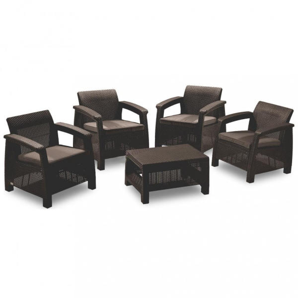 Vásárlás: Keter Curver Corfu quartett 4+1 szett barna 207786_242910_4 ...