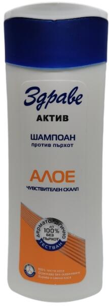 ЗДРАВЕ шампоан за коса Алое Чувствителен скалп Против пърхот 200мл