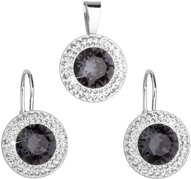 Swarovski elements Set din argint cu cristale Swarovski format din cercei și pandantiv de ...